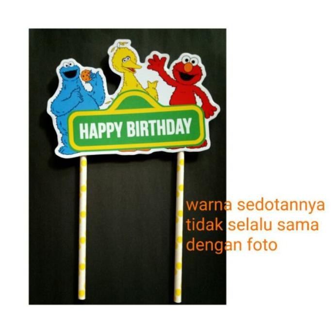 Jual toper topper cake hiasan kue ulang tahun model sedotan karakter ...