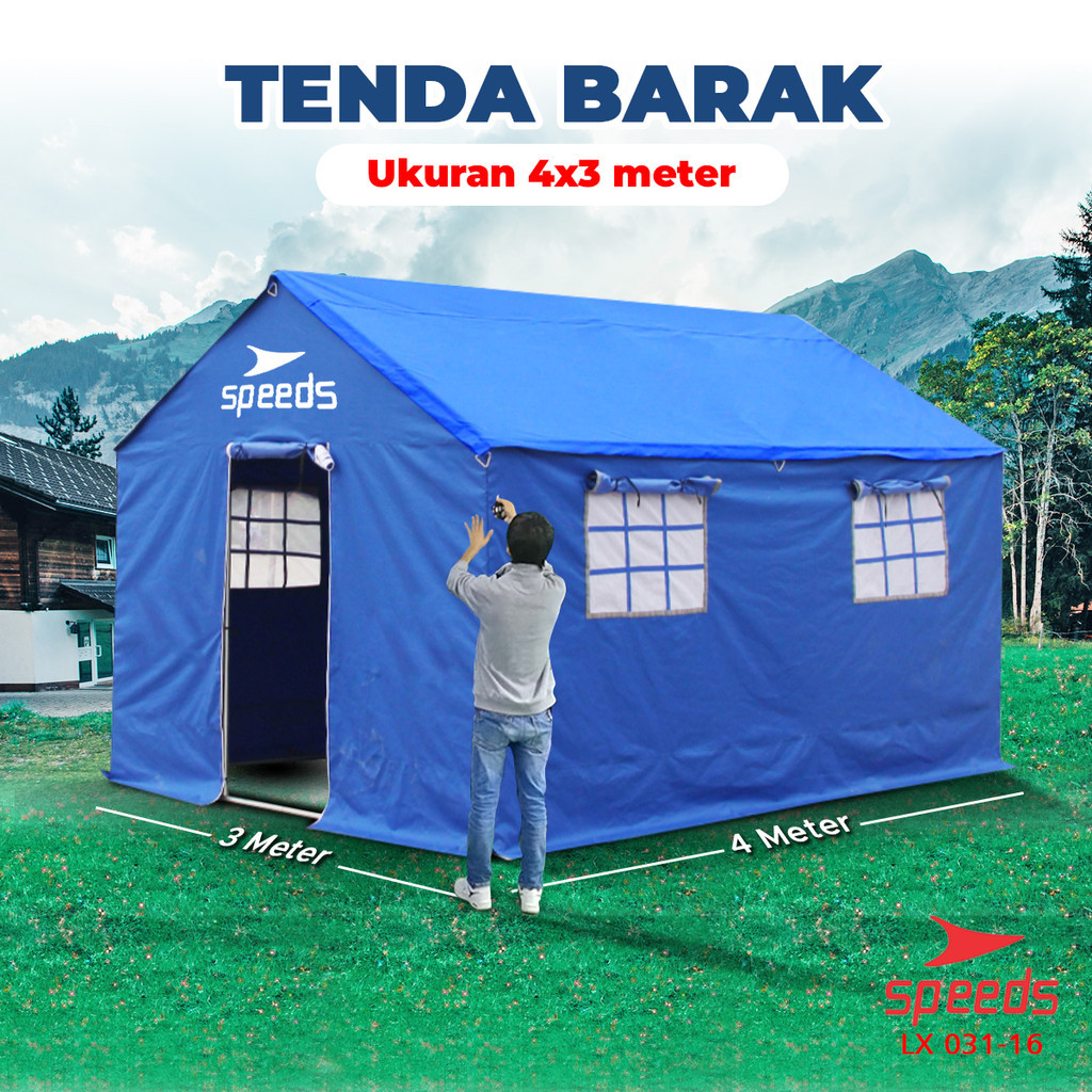 Jual SPEEDS Tenda Komando 3x4m Tenda Barak Tenda Militer Serbaguna ...