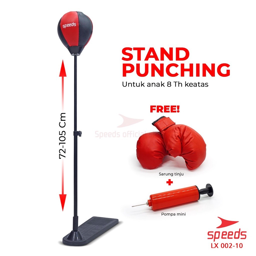 Jual SPEEDS Samsak Boxing Speed Ball Standing Portable Alat Pukul ...