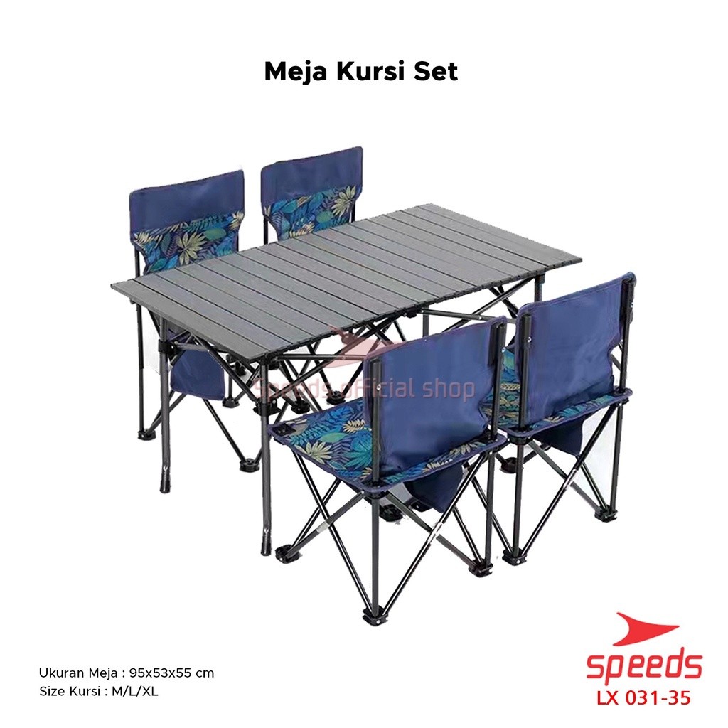 Jual SPEEDS Meja Camping Lipat Set Meja Kursi Lipat Meja Camping Piknik ...
