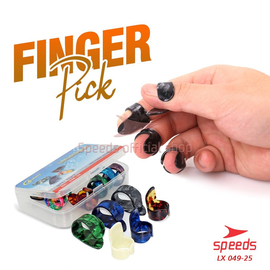Jual SPEEDS Pick Gitar Alat Musik Pick Finger Celluloid Pemetik Gitar ...