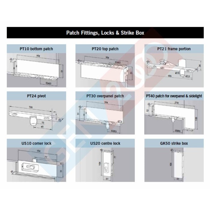Jual Universal Light Patch Fitting Dorma Pt 30 Overpanel Glass Door Patch Gercep | Shopee Indonesia
