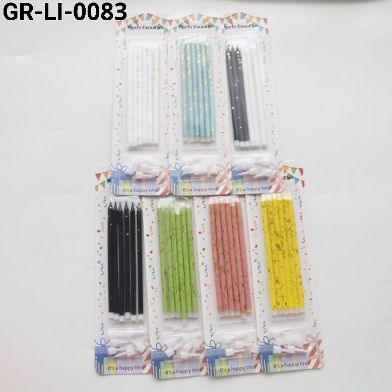 Jual GR-LI-0083 Lilin kue ultah ulang tahun stick panjang glitter emas ...