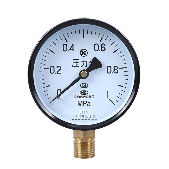 Jual Y-100 Water Pressure Gauge -0.1Mpa-100MPa oil pressure gauge M20*1.5 thread Bourdon tube ...