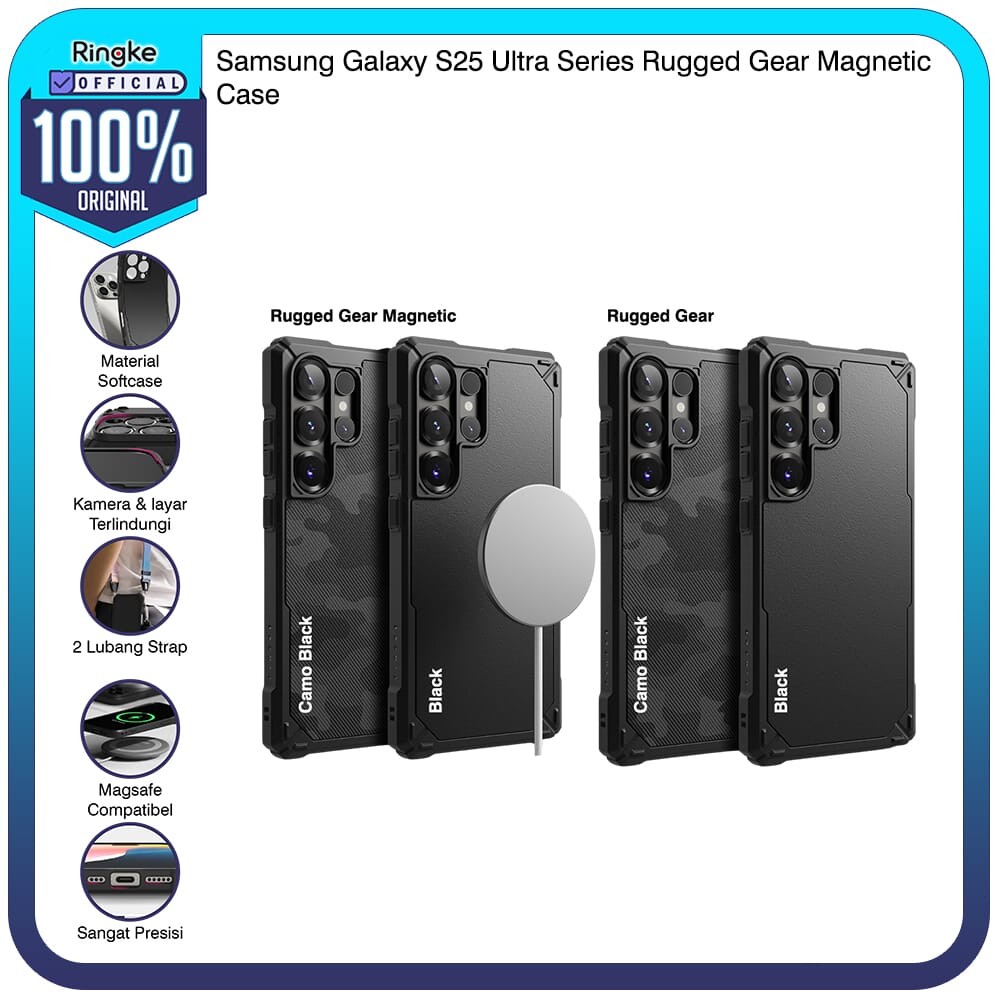 Jual Casing Ringke Samsung Galaxy S25 Ultra Rugged Gear / Rugged Gear ...