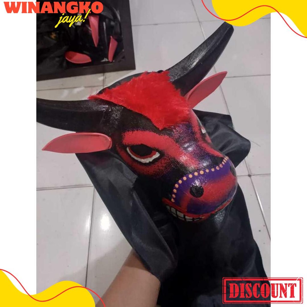 Jual Bantengan Besar Banteng Mberot Kemul Panjang Mainan Anak Jaranan ...