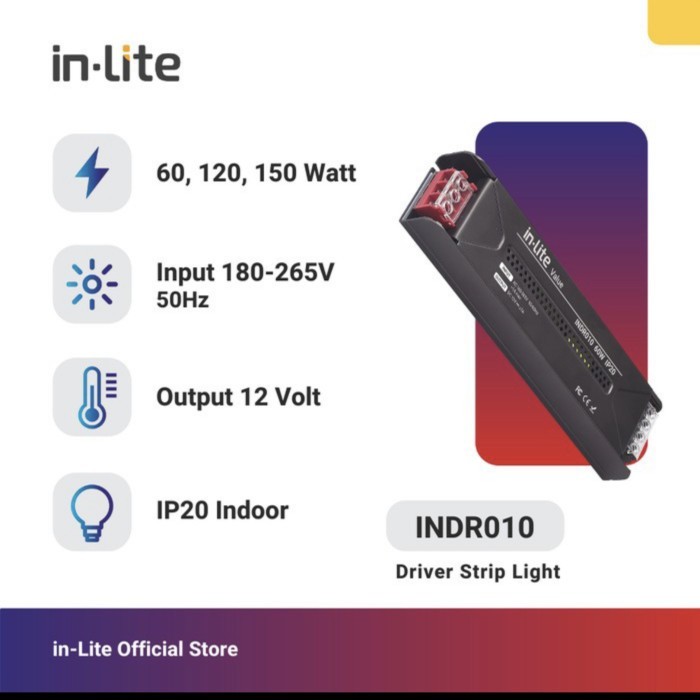 Jual Inlite Power Supply Driver Trafo Led Strip 12V 5A 60W 10A 120W 16A ...