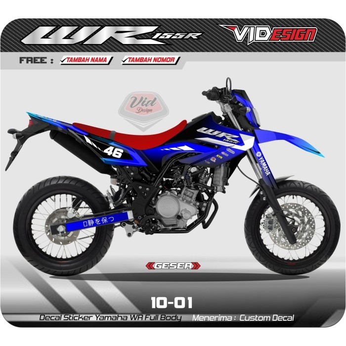 Jual Promo Stiker Yamaha Wr 155 Decal Supermoto Yamaha Wr 155 Full Body ...