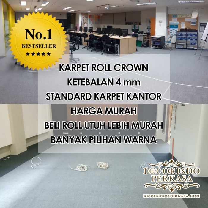 Jual KARPET ROLL CROWN HARGA PER M2 STANDARD KARPET KANTOR HARGA MURAH ...