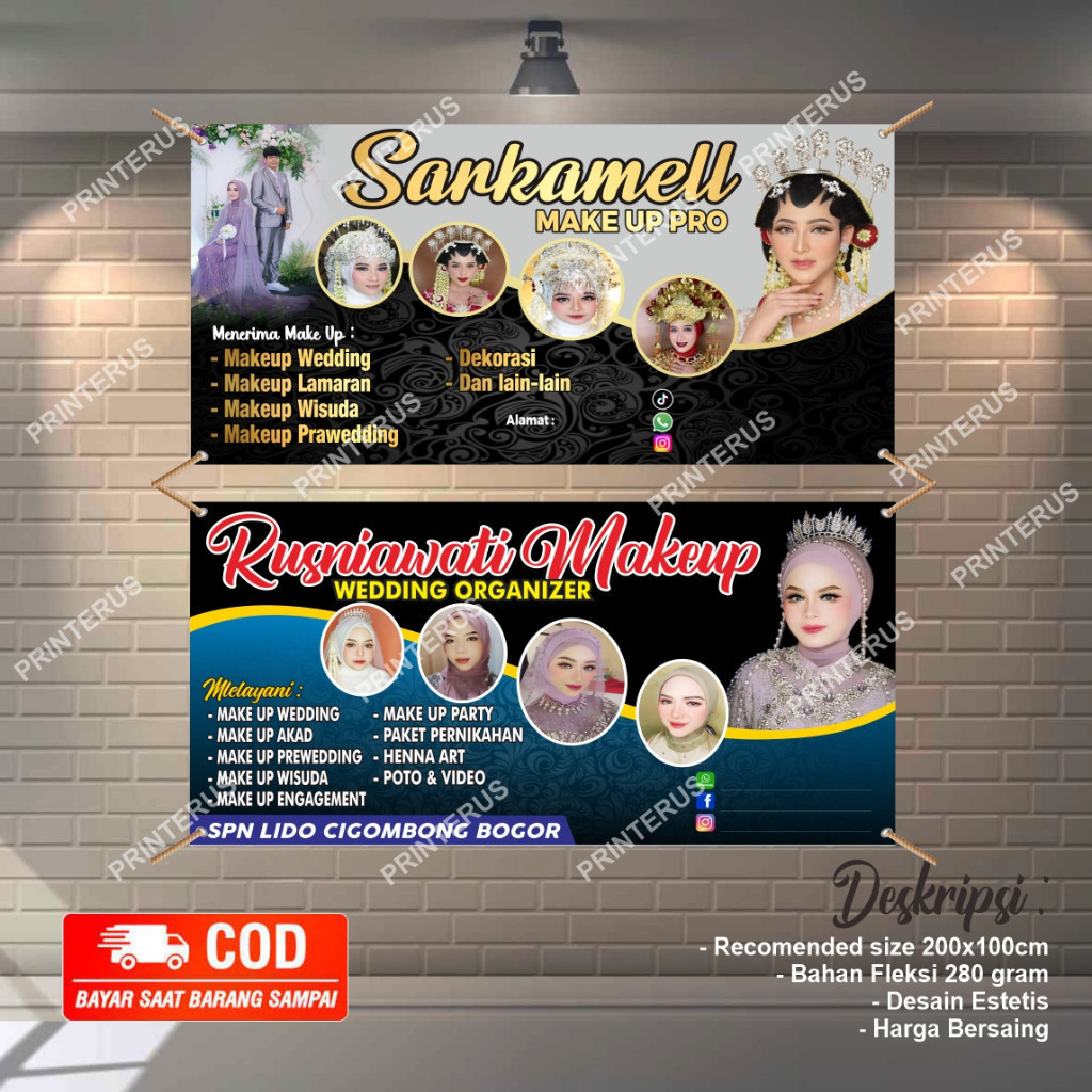 Jual Banner Spanduk MMT Salon & Wedding Organizer – Desain Promosi Make ...