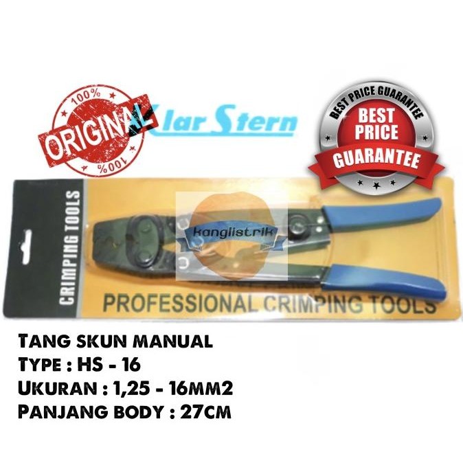 Jual Promo TANG SKUN KABEL PRESS HS-16 ( 1,25-16mm2 ) COD | Shopee ...