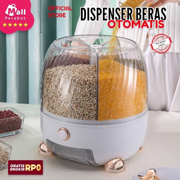 Jual Dispenser Beras Estetik Kapsul Mewah Antik Rice Dispenser Rice Box ...