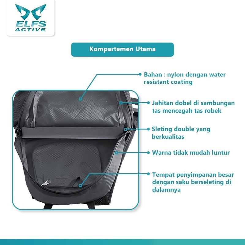 Jual ELFS ACTIVE Daypack Live Ransel Lipat 14L Foldable Water Resistant ...