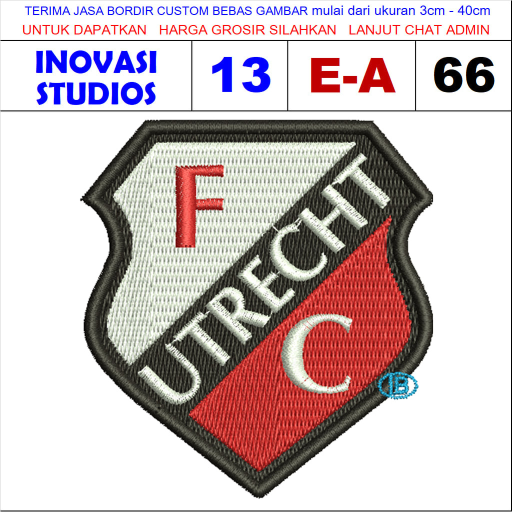Jual PATCH BORDIR LOGO E-A66 BOLA ERADIVISI BELANDA UTRECHT - IPATCH ...