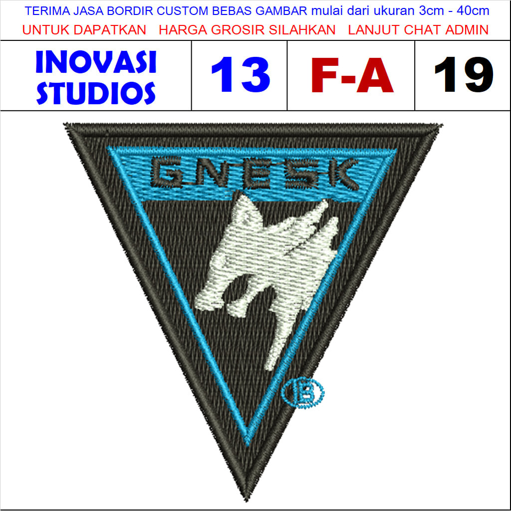 Jual PATCH BORDIR LOGO F-A19 GNESK BREAKOUT AREA ARENA SERIGALA ...