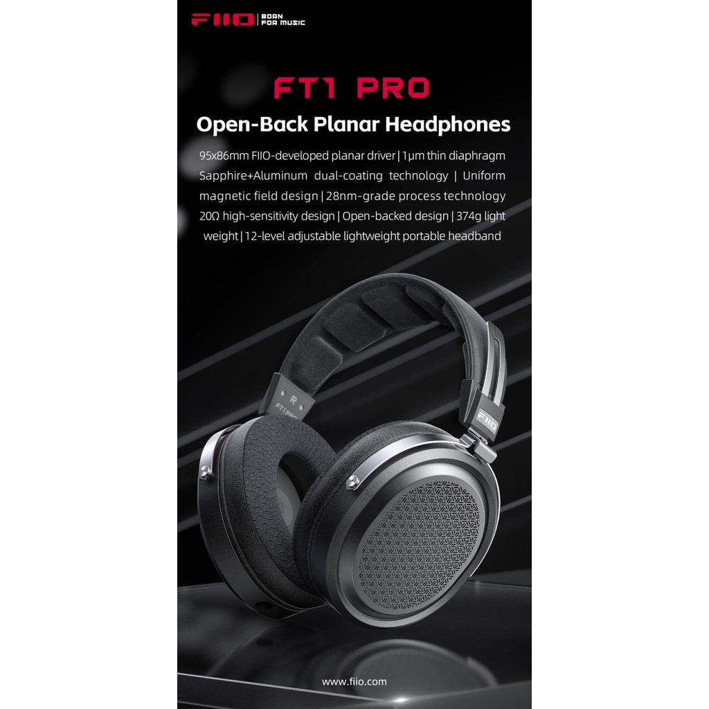 Jual FiiO FT1 Pro FT1Pro Open Back Planar Magnetic Wired Hi-Fi Headphones | Shopee Indonesia