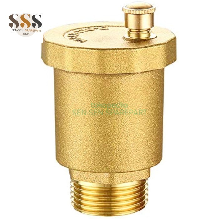 Jual Air Vent Valve Automatic Brass Drat 1" inch / Air Vent Kuningan ...