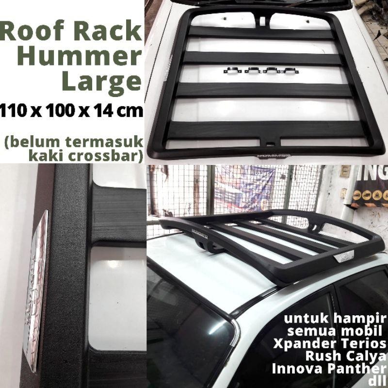 Jual Roofrack Hummer Large 110X100Cm Hitam Rack Xpander Calya Innova ...