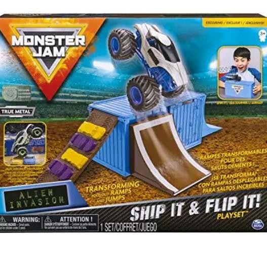 Jual Monster Trucks Ship it & Flip it Alien Invasion spin master truck ...