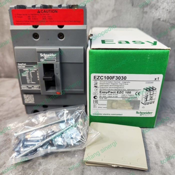 Jual Mccb Schneider ezc100f 30A 3P 10kA EZC100F3030 | Shopee Indonesia