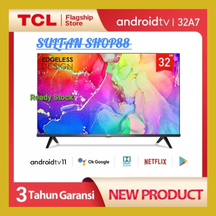 Jual Tcl Led Tv 32A7 Android 11 32 Inch Digital Tv Frame Less Hdr 32A7 | Shopee Indonesia