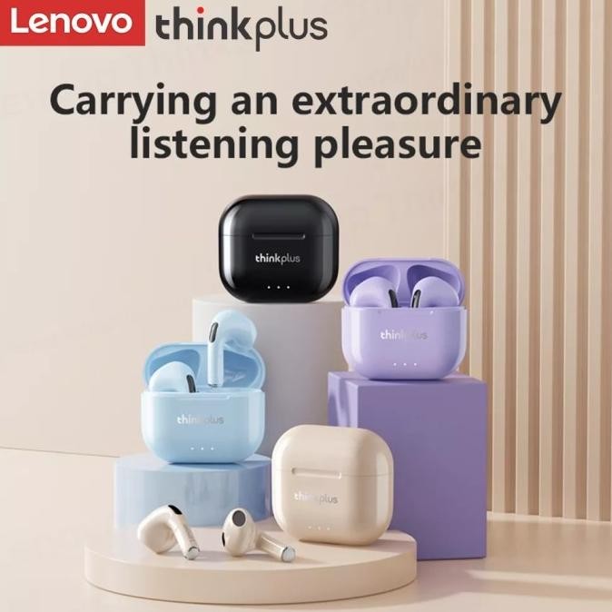 Jual Lenovo ThinkPlus LP40 PLUS TWS True Wireless Bluetooth Earbuds Headset Terlaris | Shopee ...
