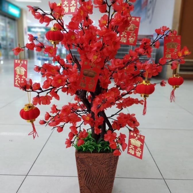 Jual Pohon imlek meihua angpao sakura mehwa 87 cm hiasan lampion imlek ...