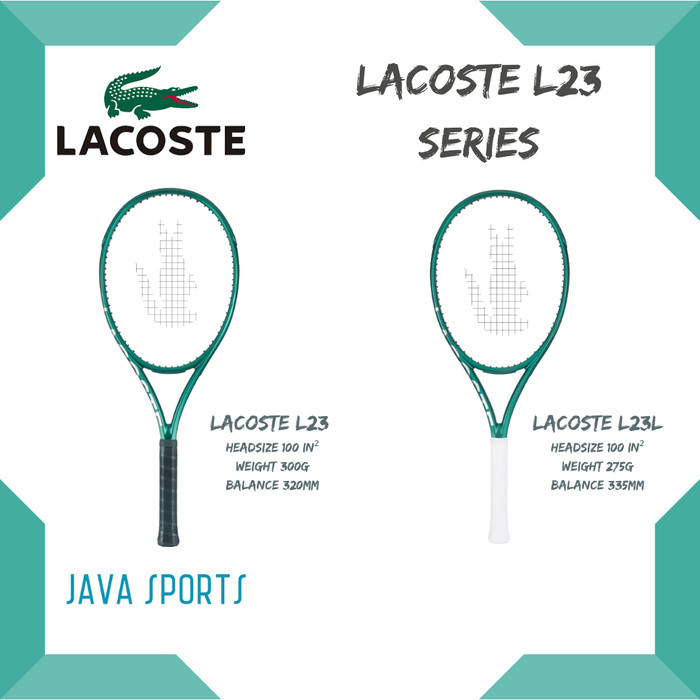 Jual Raket Tenis Lacoste L23 Series Tennis Racket Official Resmi ...
