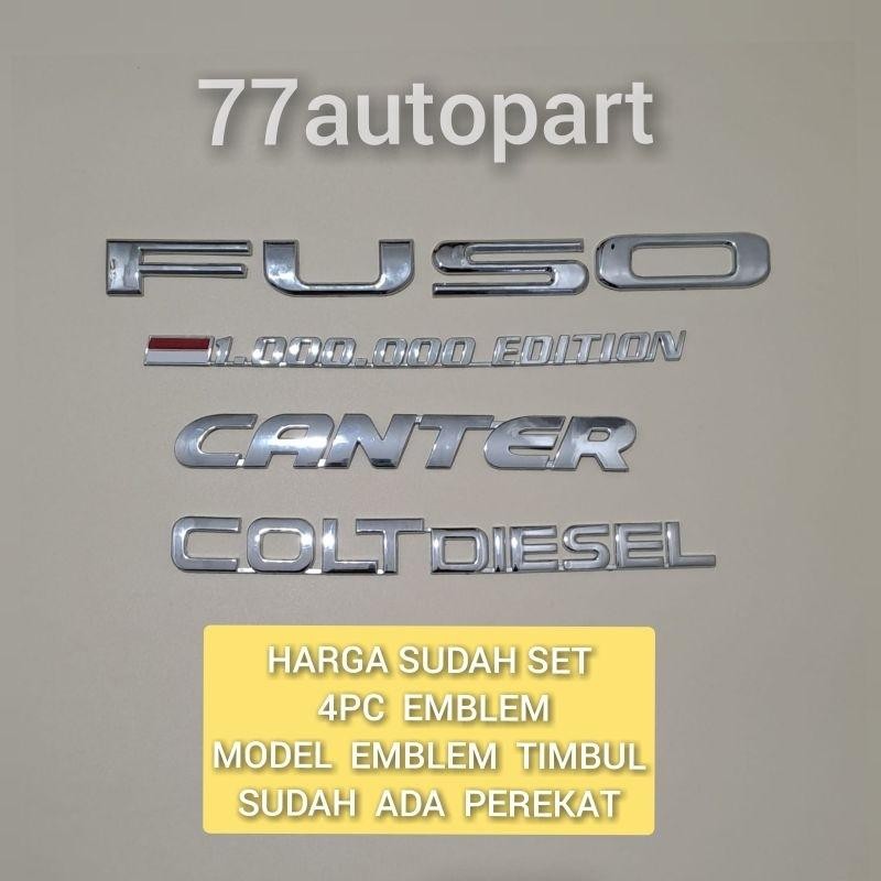 Jual Emblem Fuso Colt Diesel Canter 1 Juta Edition Harga Sudah 4Pc ...