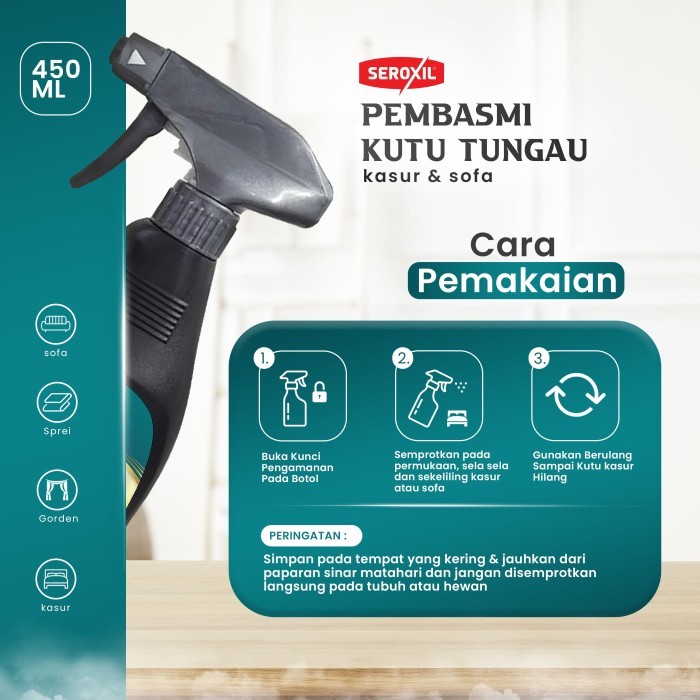 Jual Obat Pembasmi Anti Kutu Busuk Tungau Kasur Sofa Aman 450ml ...