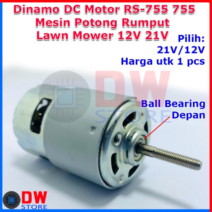 Jual Dinamo DC Motor RS-755 755 12V 21V Mesin Potong Rumput Lawn Mower | Shopee Indonesia