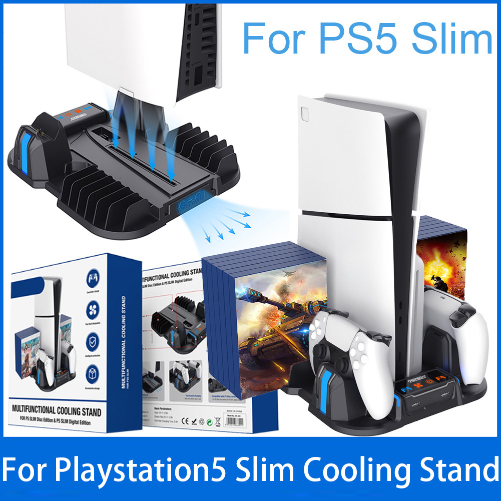 Jual For PS5 Slim Cooling Stand Dual Controlr Charging Station | Shopee ...