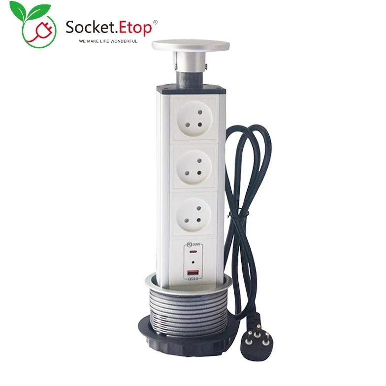 Jual Israeli Socket Countertop Pulling Pop Up Built In Desktop With 3 ...