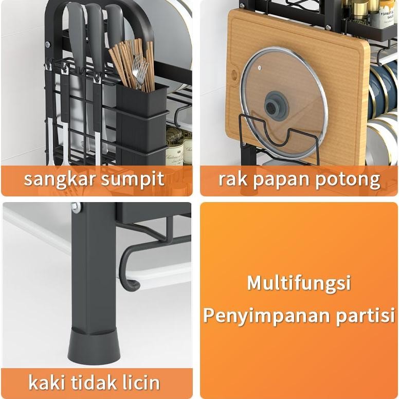 Jual Rak Piring Stainless Rak Cuci Piring Penyimpanan Dapur Stainless ...