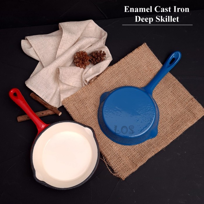 Jual Model Lodge Wajan Besi Cor CAST IRON ENAMEL DEEP SKILLET ENAMEL ...