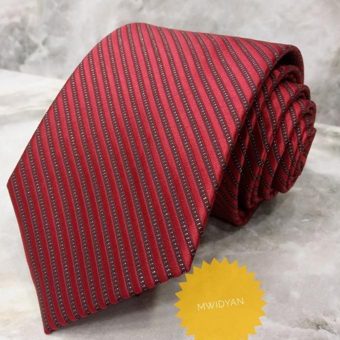 Jual Promo Dasi Merah Maroon Salur Dasi Panjang Dasi Formal | Shopee ...