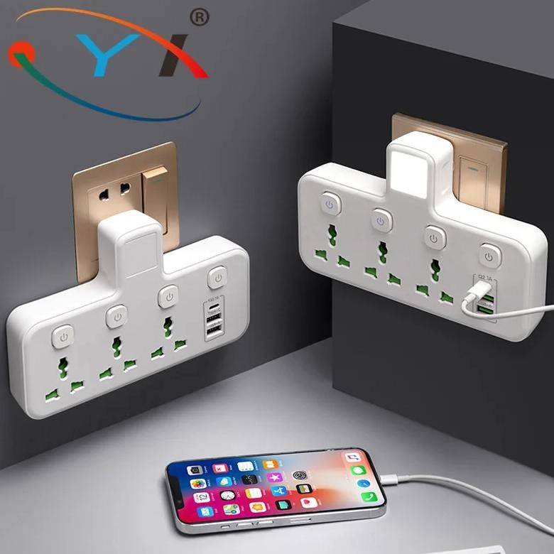 Jual EU UK AU US Plug AC Outlet Power Strip Multiprise Wall Socket ...