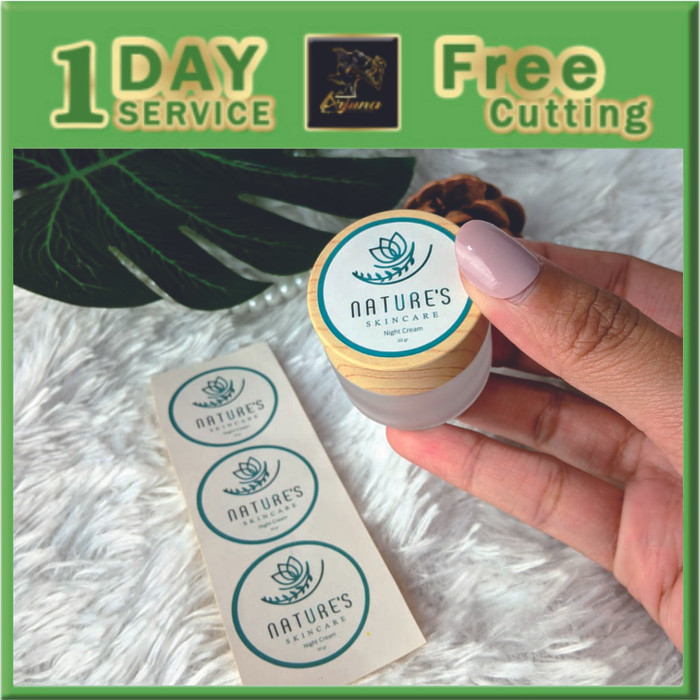 Jual Stiker Label Skincare Bulat Sticker Produk Kosmetik Cantik Free ...