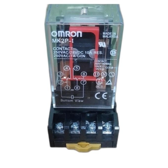 Jual Promo Relay MK2P 220V Omron + Socket 220V / MK2P-1 8 PIN COD | Shopee Indonesia