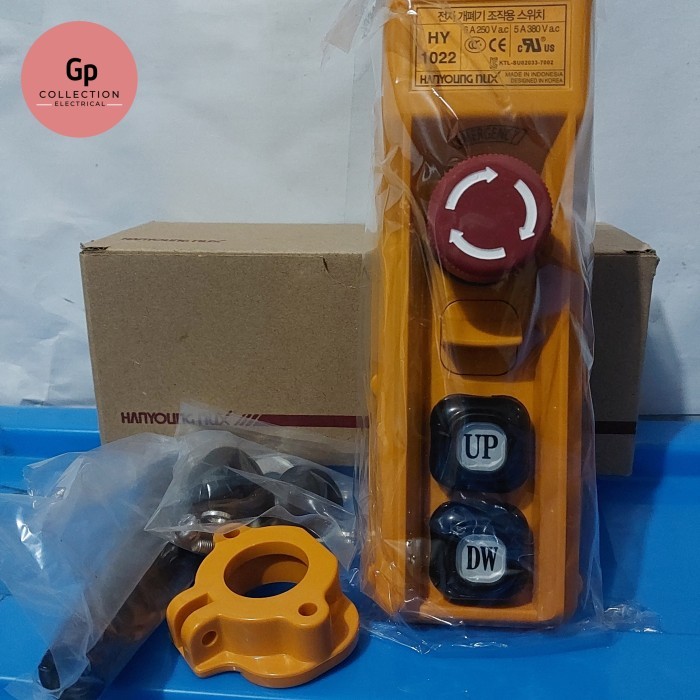 Jual HOIST SWITCH HANYOUNG HY-1022SB (2 TOMBOL + 1 EMERGENCY ) | Shopee ...