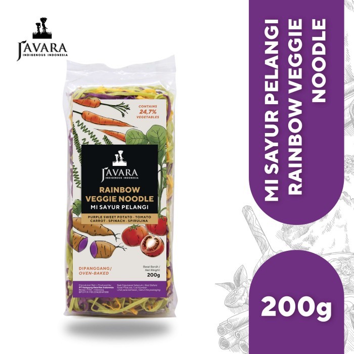 Jual TERBARU! Javara Rainbow Veggie Noodle - Mi Instan Sehat 200g ...