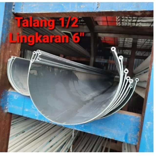 Jual Promo talang air bulat pvc / talang 1/2 setengah lingkaran 6" inch ...