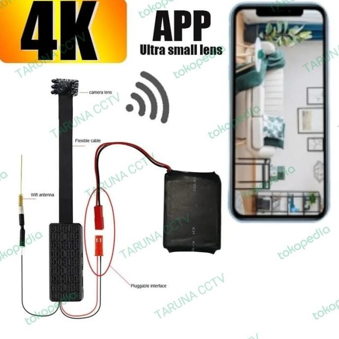 Jual TERSEDIA SPY CAM APP LOOKCAMPRO IP CAMERA 8MP CCTV MINI INFRA RED ...