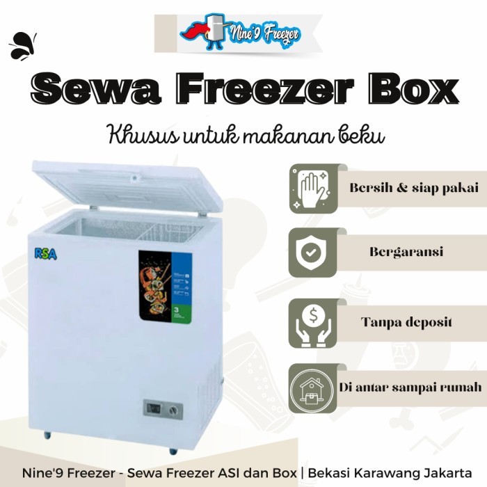 Jual Sewa Freezer Box Chest Rsa 100 Liter Bukaan Atas Frozen Food ...