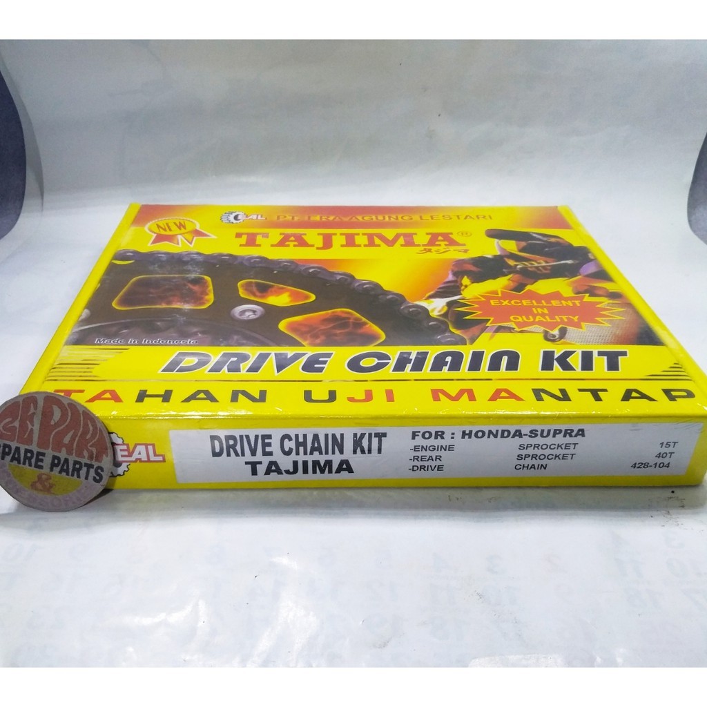 Jual Paket rantai Supra Supra X Gir Gear set Rantai 428 | Shopee Indonesia