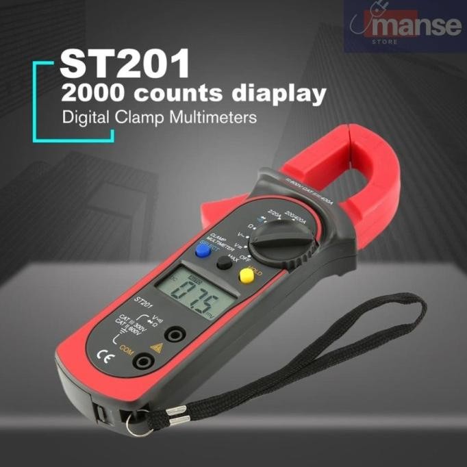 Jual TANG AMPERE ST-201 400A AC DIGITAL CLAMP METER ST201 ORIGINAL DAN TERPERCAYA | Shopee Indonesia