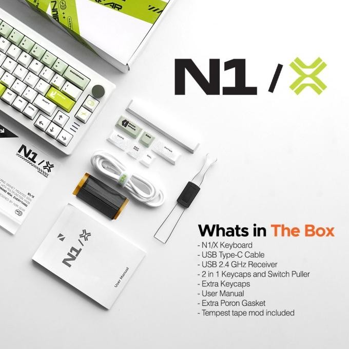 Jual Noir N1/X 65% Via/Qmk Wireless Mechanical Keyboard Gasket Mount ...