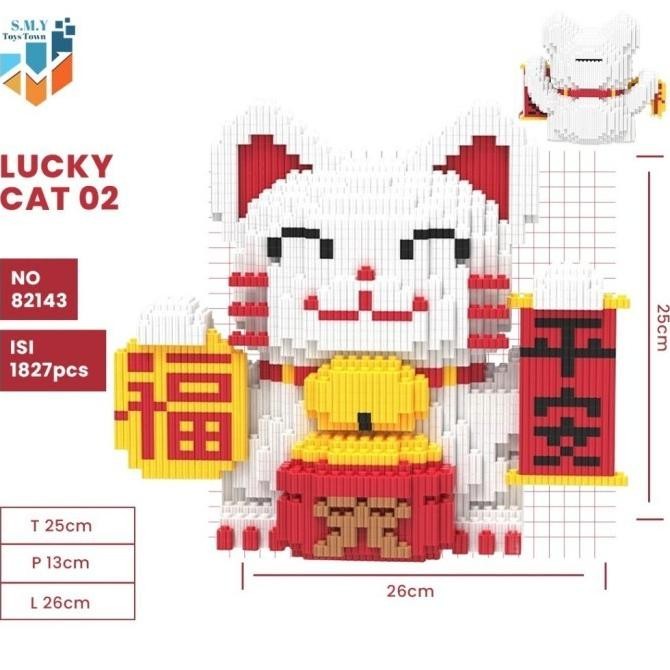 Jual Tersedia Smy Toystown Nano Blocks Cny Lucky Cat Medium 3D Model ...