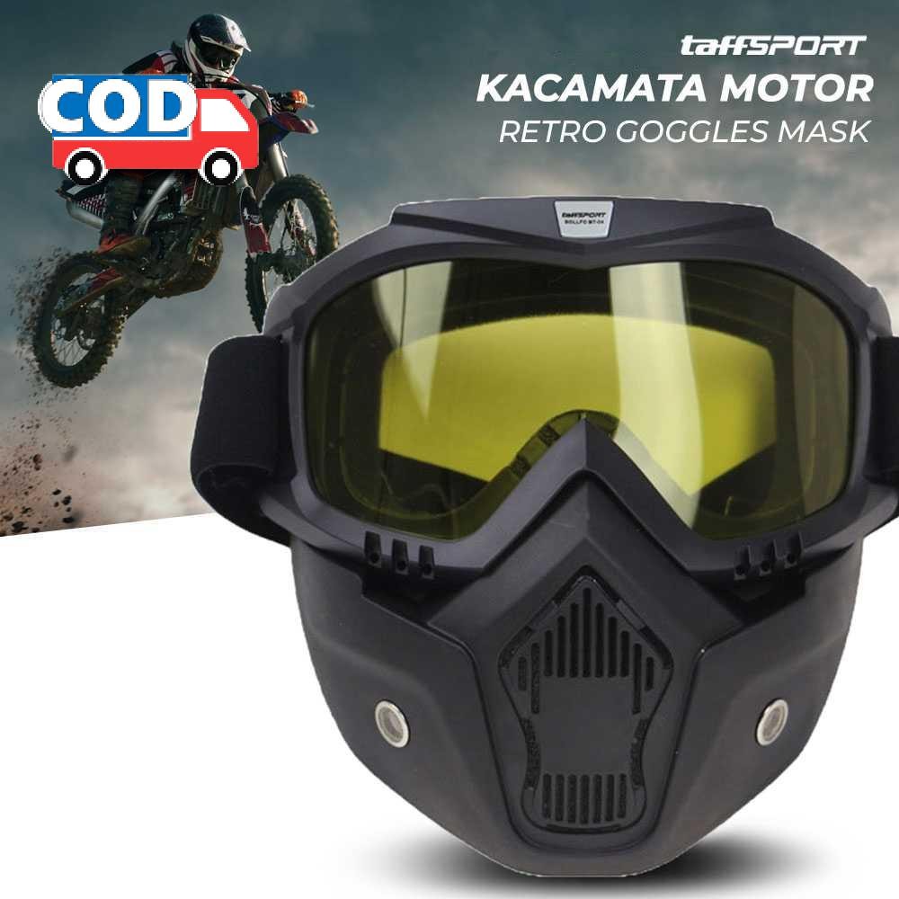 Jual Masker Kacamata Googles Motor Pelindung Wajah Anti Debu Angin ...