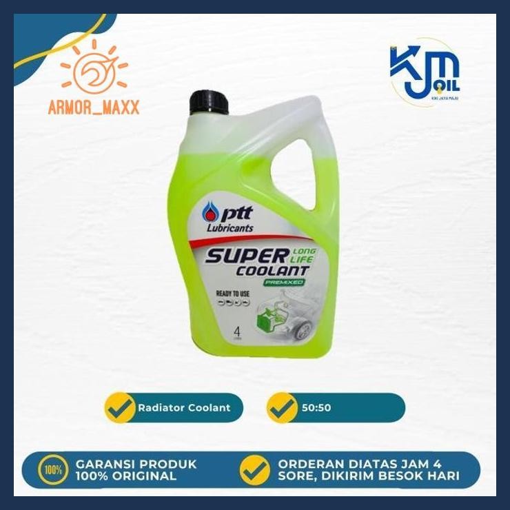 Jual Air Radiator Coolant Ptt Super Coolant (Oat) Green (4L) | Shopee Indonesia